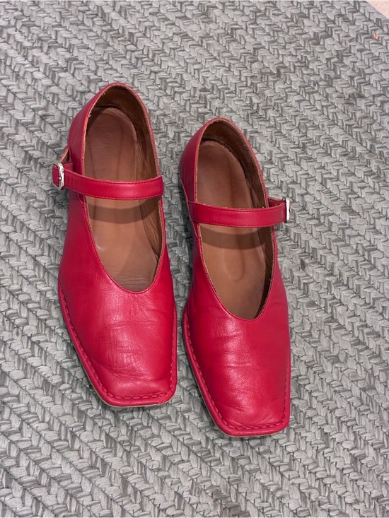 Maguire | Shoes | Maguire Red Mary Jane Leather Flats | Poshmark